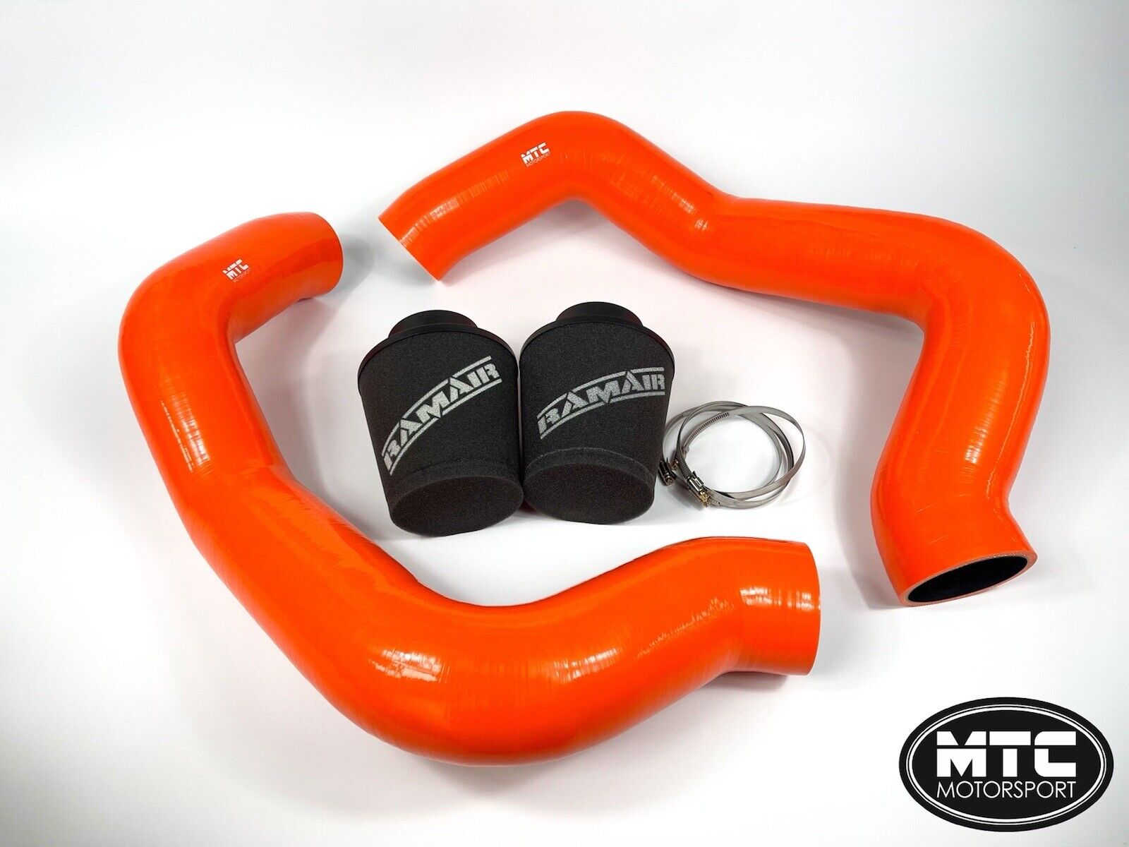BMW M5 F90 Intake Hoses with Filter Cold Air Induction Kit M8 Orange